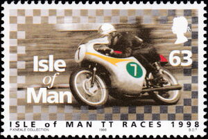 Stamp: Mike Hailwood racing (Isle of Man(Isle of Man T.T. Races and ...