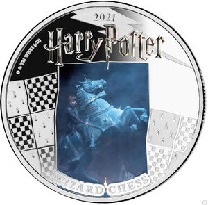 Coin: 5 Dollars (Harry Potter 20th anniversary - Wizard Chess) (Samoa ...