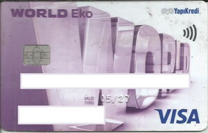 Bank Card: World Eko (Yapi Kredi Bankasi, Türkiye (Turkey)Col:TR-VI-0627