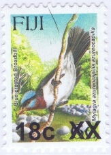 Stamp: Blue-crested Flycatcher (Myiagra azureocapilla) (Fiji(Birds ...
