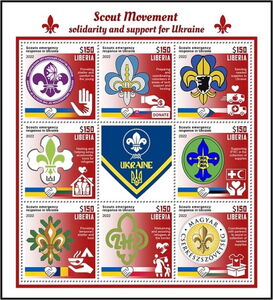 Stamp: Scout Movement Solidarity and Support for Ukraine (Liberia ...