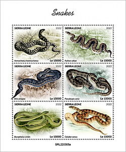 Stamp: Snakes (Sierra Leone(Snakes (2022)) Col:SL 2022.06.23-009