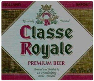 Drink Label: Classe Royale Premium Beer (Oranjeboom Bierbrouwerij ...