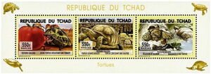 Stamp: Turtle (Testudo sulcata) (Chad(Turtle (2015)) Mi:TD 2730A ...