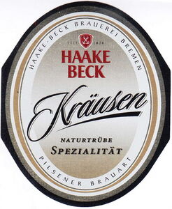 Drink Label: Haake Beck Kräusen (Haake-Beck Brauerei, Bremen, Germany ...
