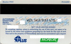 Bank Card: CheckCard (NationsBank, United States of AmericaCol:US-VI ...