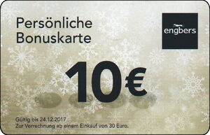 Geschenkkarte: Persönliche Bonuskarte (Engbers, Deutschland ...