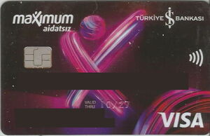 Bank Card: Maximum Aidatsız (Türkiye İş Bankası, Türkiye (Turkey)Col:TR ...