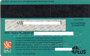 Bank Card: Visa BNI (Bank BNI, IndonesiaCol:ID-VI-0068.03