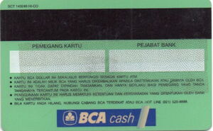 Bank Card: BCA Dollar (Bank Central Asia, IndonesiaCol:ID-GM-0009.02