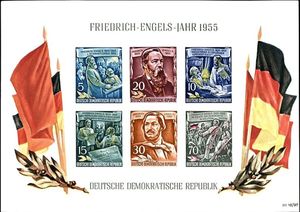 Stamp: Engels-Year-1955 (Germany, Democratic Republic (DDR)(Friedrich ...