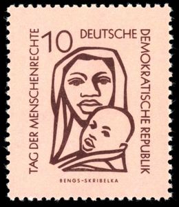 Stamp: African (Germany, Democratic Republic (DDR)(Human Rights) Mi:DD ...