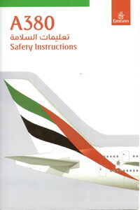 Safety Card: A380 (Emirates, United Arab EmiratesCol:UAE-AE-0025