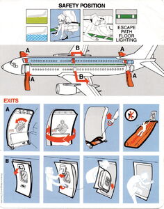 Safety Card: BOEING 737-200 (Sabena, BelgiumCol:SAB-BE-0012