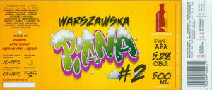 Drink Label: Warszawska Piana (Browar Maryensztadt, PolandCol:PL-BEER-011722