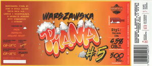 Drink Label: Warszawska Piana (Browar Maryensztadt, PolandCol:PL-BEER ...