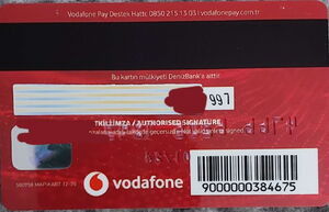 Bank Card: Vodafone Pay (Denizbank, Türkiye (Turkey)Col:TR-VI-0632