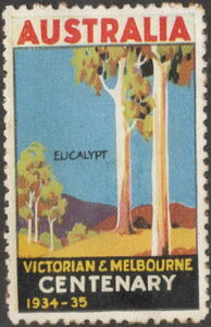 Stamp: Eucalypt (Australia: Cinderella Stamps(Victoria and Melbourne ...