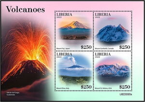 Stamp: Volcanoes (Liberia(Volcanoes (2022)) Col:LR 2022-301a