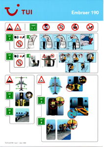 Safety Card: Embraer 190 (TUI Fly Belgium, BelgiumCol:JAF-TU-BE-0007