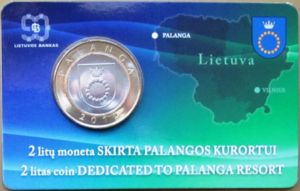 Coin: 2 Litai (Palanga) (Lithuania) (1991~2014 - Parliamentary Republic ...