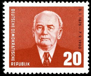 Stamp: Wilhelm Pieck (1876-1960) (Germany, Democratic Republic (DDR ...