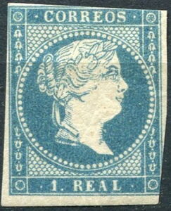 Stamp: Queen Isabel II (Spain(Queen Isabel II) Sg:ES 61