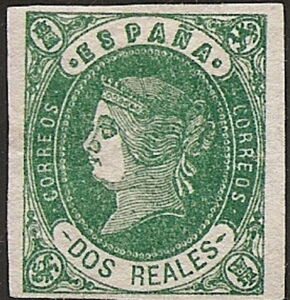 Stamp: Queen Isabel II (Spain(Queen Isabel II) Sn:ES 60b,Sg:ES 74b,Edi ...
