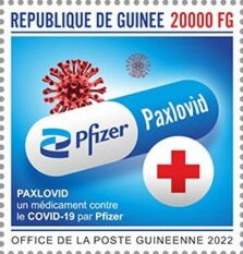 Stamp: Paxlovid, drug against Covid-19 by Pfizer (Guinea(Covid-19 (2022 ...