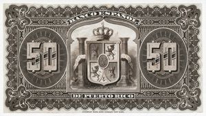 Banknote: 50 Pesos (Puerto Rico(1894-1897 Series D) Wor:P-29s
