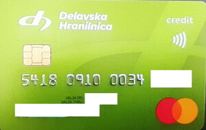 Bank Card: Delavska Hranilnica (Delavska Hranilnica, SloveniaCol:SI-MC-0034
