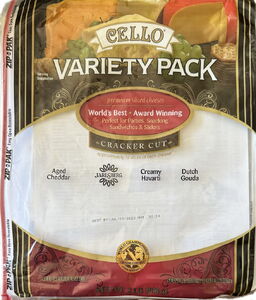 Food Label: Cello Variety Pack (Schuman Cheese, United States of ...