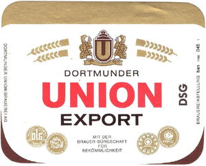 Drink Label: Dortmunder Union Export (Dortmunder Union-Brauerei AG, Germany, Federal RepublicCol ...