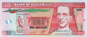 Billete de Banco: 10 Quetzales (Guatemala(2010-2021 Issue) Wor:P-123 cr