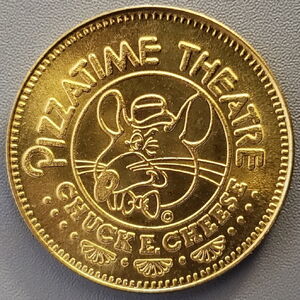 Token: Chuck E Cheese 1977 Gilt Brass Token (United States of America ...