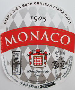 Drink Label: Monaco (Brasserie de Monaco, MonacoCol:MC-BEER-000003
