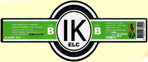 Drink Label: Ik Elc (Brasserie de la Peyrelade, FranceCol:FR-BEER-004996 🏷️