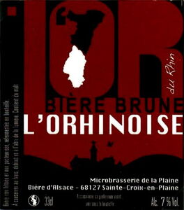 Drink Label L Orhinoise Bière Brune Microbrasserie De La Plaine