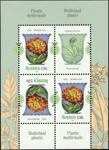 Stamp: Arctic Root (Rhodiola rosea) (Romania(Medicinal Plants (2023 ...
