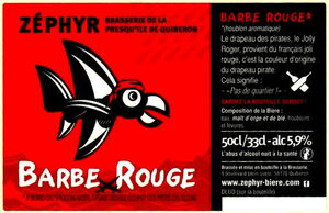 Drink Label: Zéphyr Barbe Rouge (Brasserie de la Presqu'ile de Quiberon ...