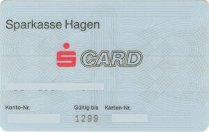 Bank Card: Sparkasse Hagen SCard (Sparkasse Hagen, Germany, Federal ...