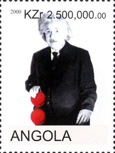 Briefmarke: Albert Einstein (Angola: Illegale Marken(Person of the Century - Albert Einstein ...