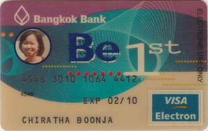 Bank Card: Bangkok Bank Be 1st Visa (Bangkok Bank, ThailandCol:TH-VE-0031