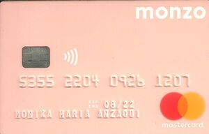 Bank Card: Monzo 01-19 (Monzo Bank, United Kingdom of Great Britain ...