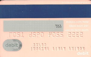 Bank Card: Monzo 01-19 (Monzo Bank, United Kingdom of Great Britain ...