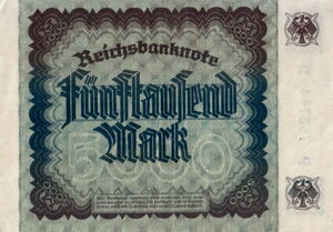 Banknote: 5,000 Mark (Germany(1922 4th Issue - Reichsbanknote, Republic ...