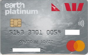 Bank Card: Earth Platinum (Westpac Banking Corporation, AustraliaCol:AU ...