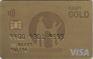 Tarjeta de Banco: Kaspi GOLD (Kaspi Bank, KazajstánCol:KZ-VI-0039.02