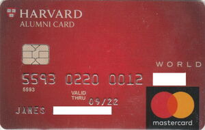 Bank Card: Harvard Alumni World MasterCard (Credit Unión, United States ...