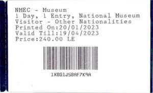 Admission Ticket: NMEC - National Museum of Egyptian Civilization ...